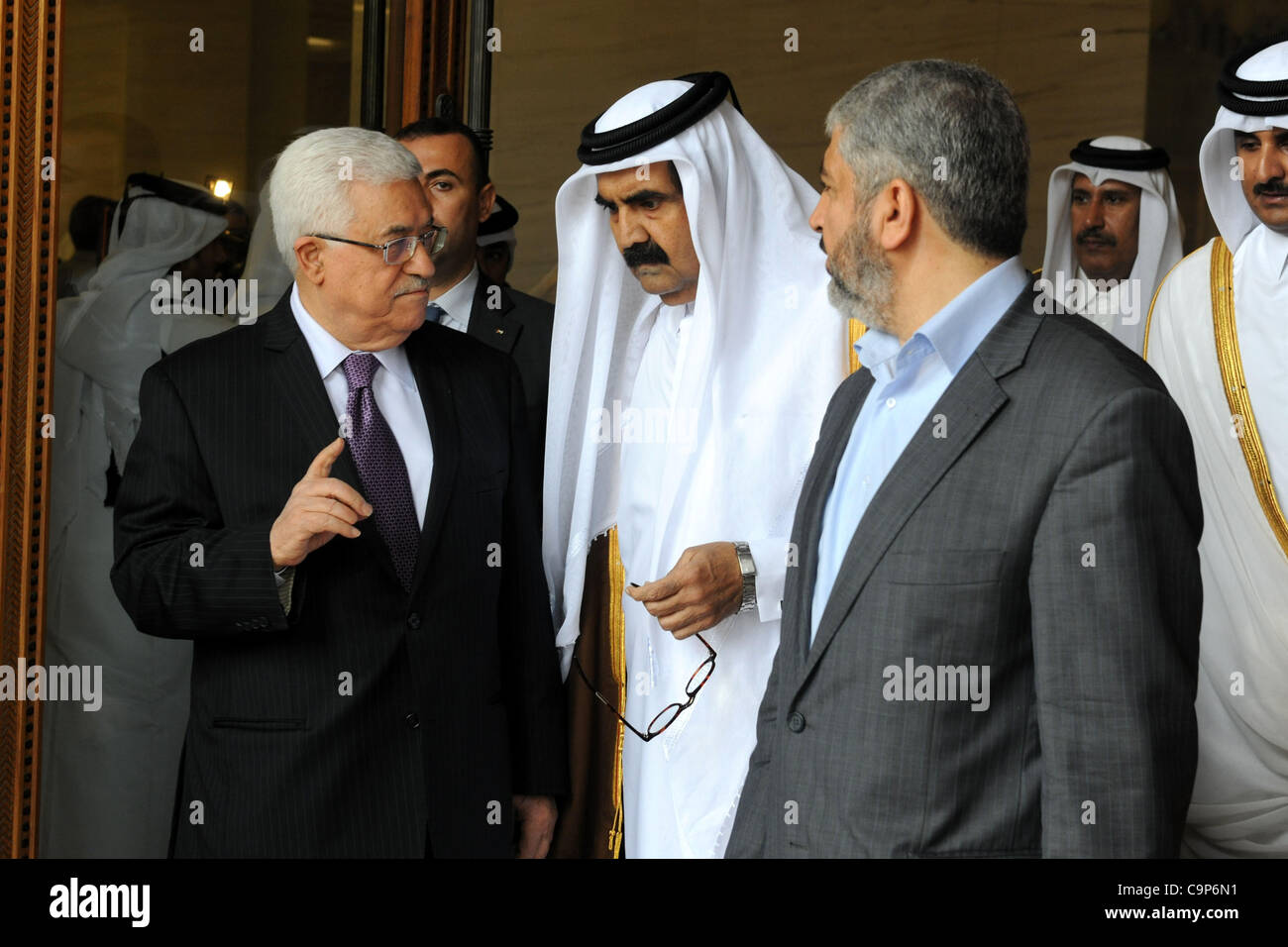 Feb. 6, 2012 - Doha, Qatar - Palestinian President Mahmoud Abbas (Abu ...