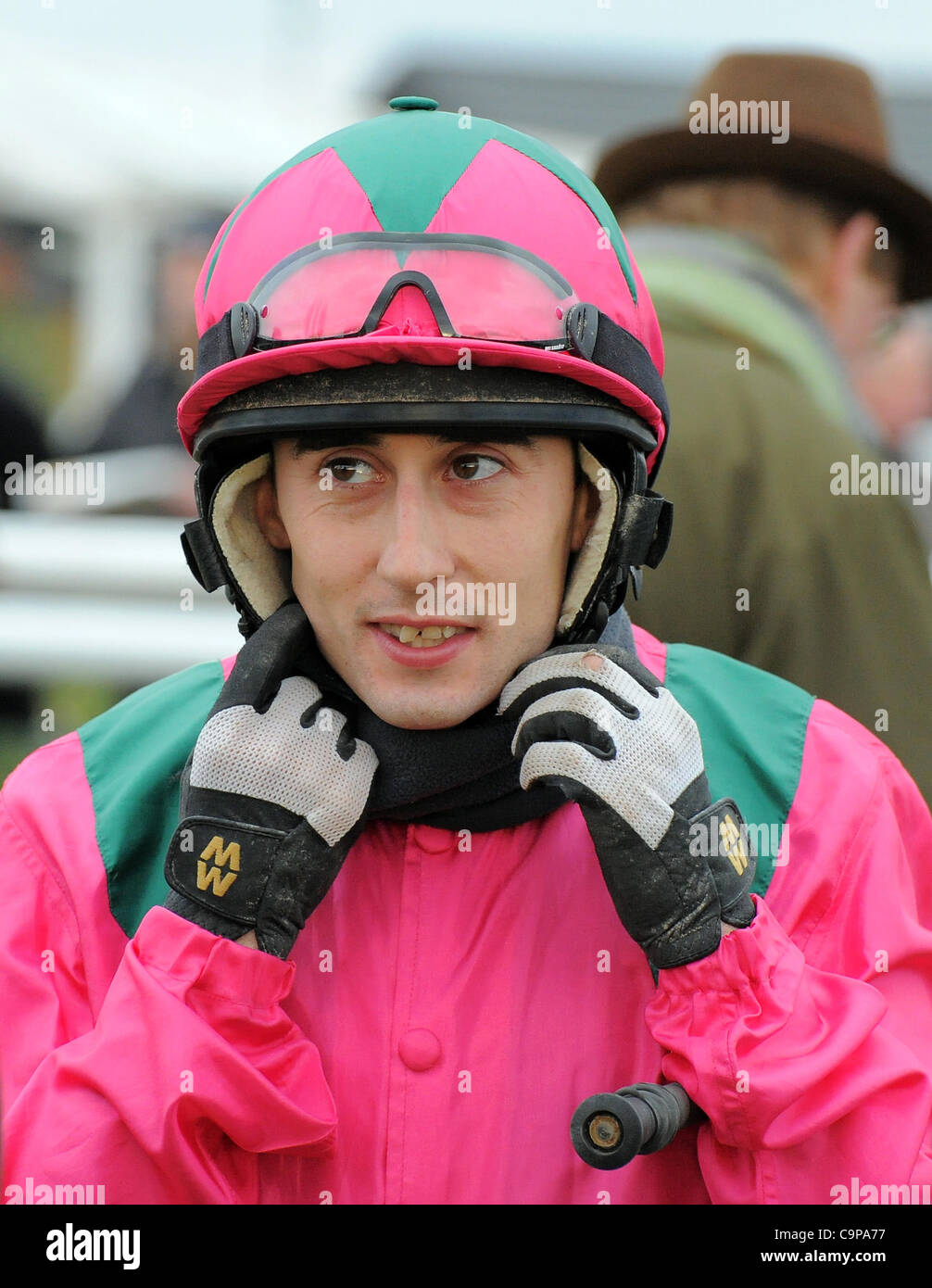 Jockey chris catlin at southwell racecourse hi-res stock photography ...