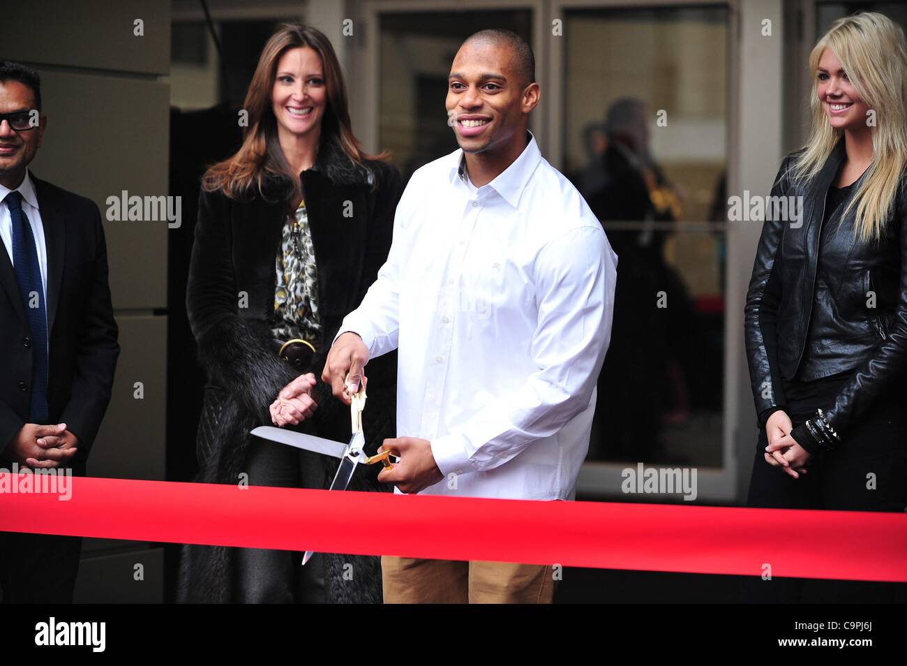 Stephanie Winston-Wolkoff, Victor Cruz, Kate Upton at a public ...