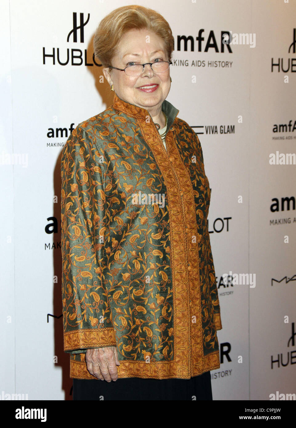 Feb. 8, 2012 - New York, New York, U.S. - Dr. Mathilde Krim arrives for ...