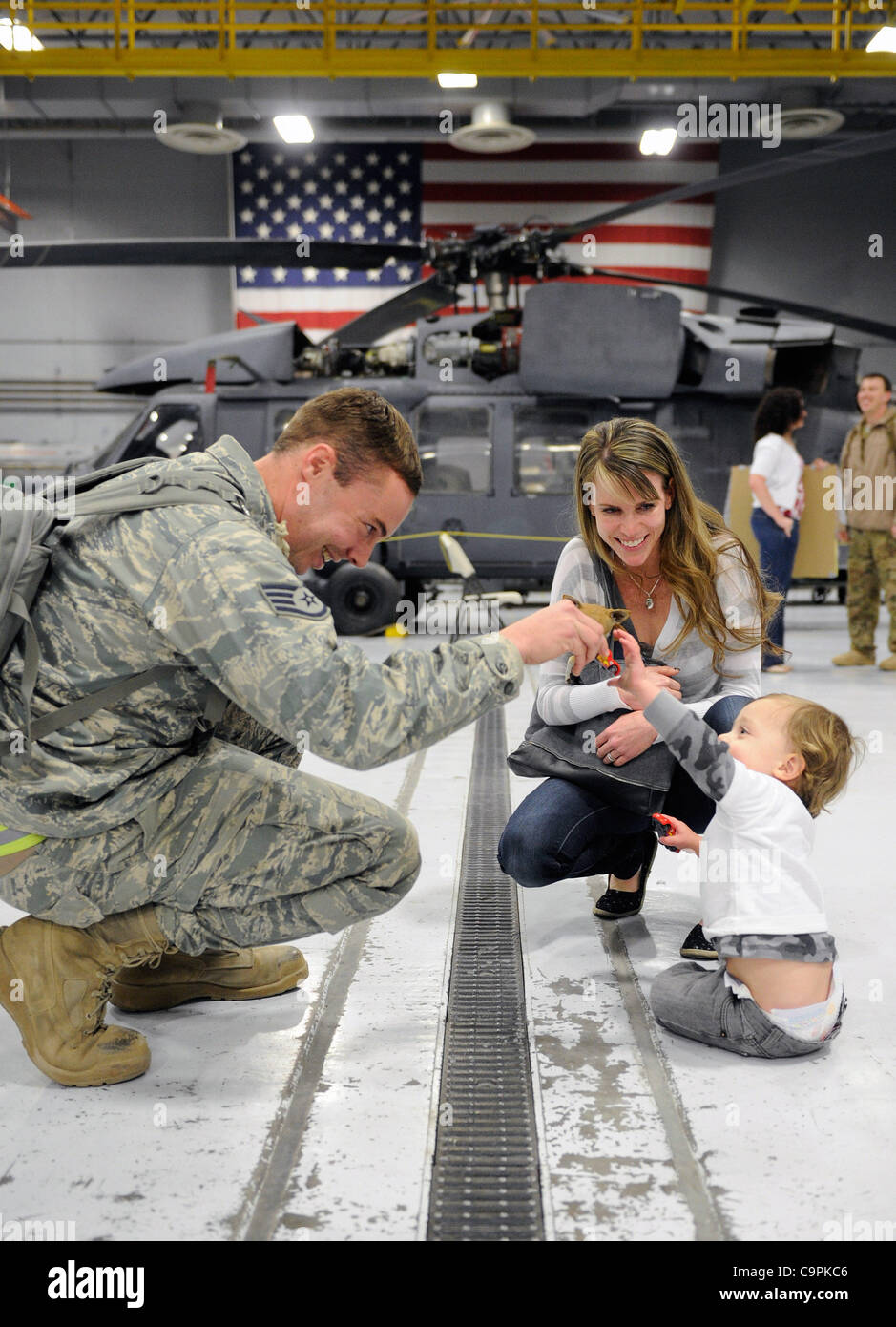Feb. 8, 2012 - Las Vegas, Nevada, USA - SSgt. BRIAN KRAUS has a playful ...