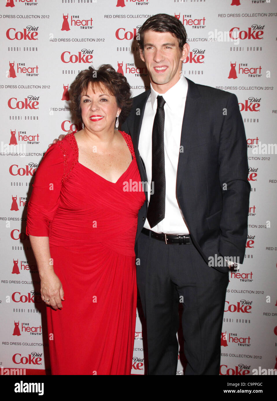 Feb. 8, 2012 - New York, New York, U.S. - DEBBIE PHELPS and her son ...