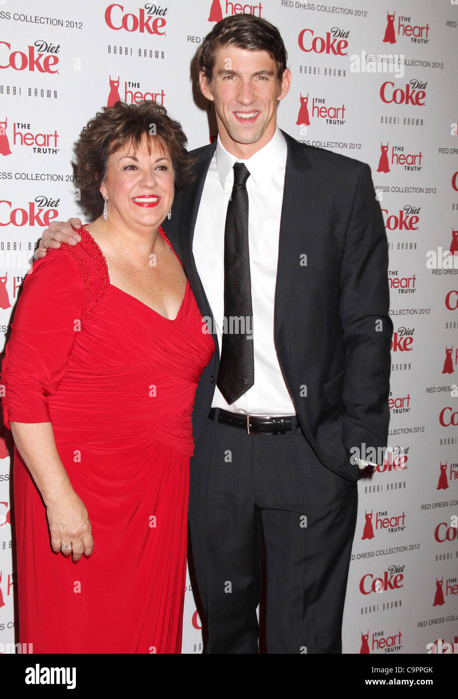 Feb. 8, 2012 - New York, New York, U.S. - DEBBIE PHELPS and her son ...