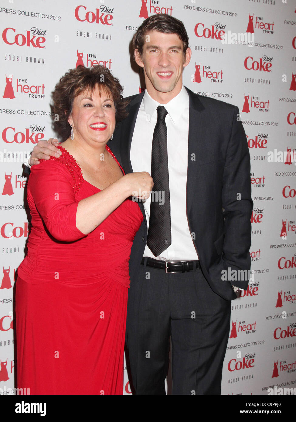 Feb. 8, 2012 - New York, New York, U.S. - DEBBIE PHELPS and her son ...