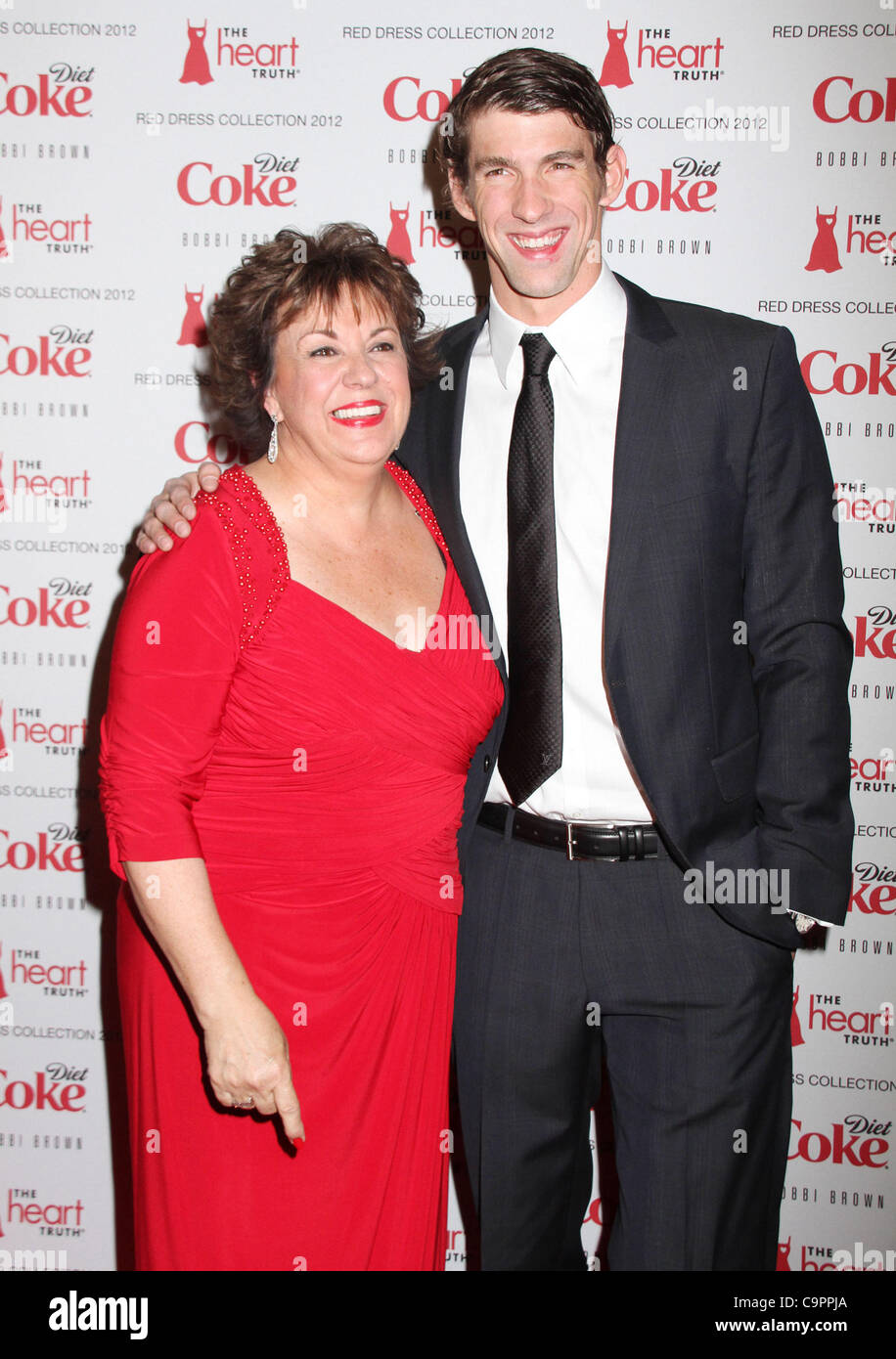 Feb. 8, 2012 - New York, New York, U.S. - DEBBIE PHELPS and her son ...