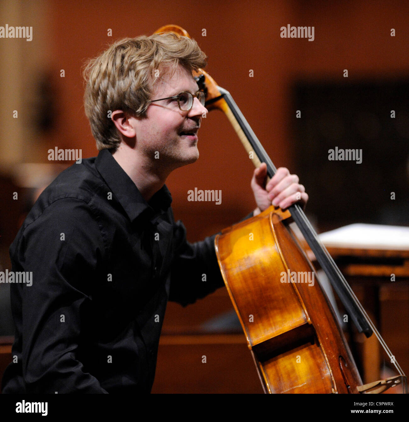 German cellist Julian Steckel performs with the Czech Philharmonic ...