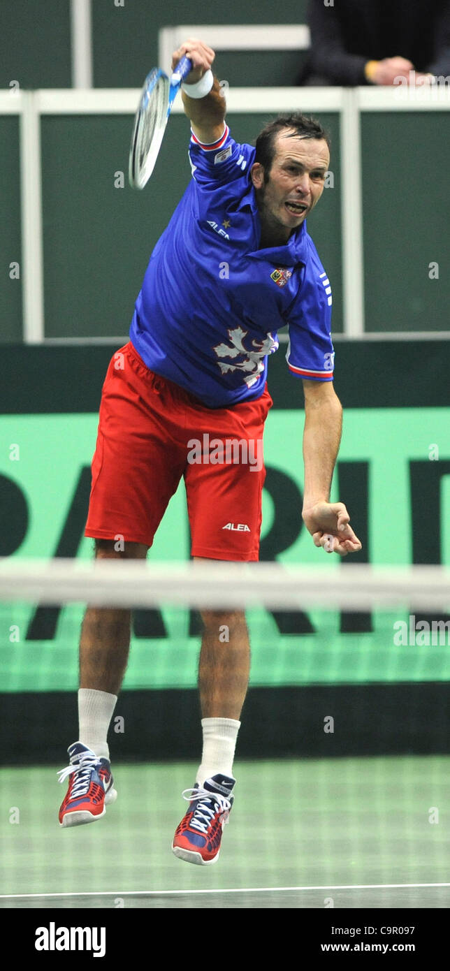 Radek Stepanek(CZE) during the first match of the Davis Cup against ...