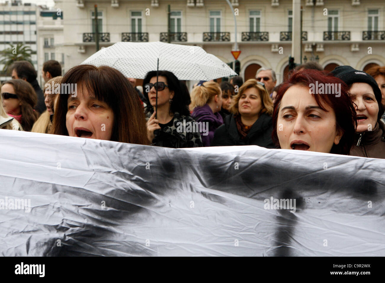 Feb. 11, 2012 - Athens, Greece - Second day of protests against new ...