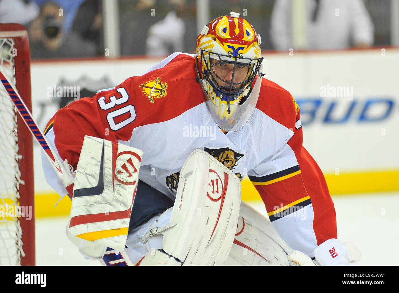 Feb. 11, 2012 - Newark, New Jersey, U.S - Florida Panthers goal tender ...