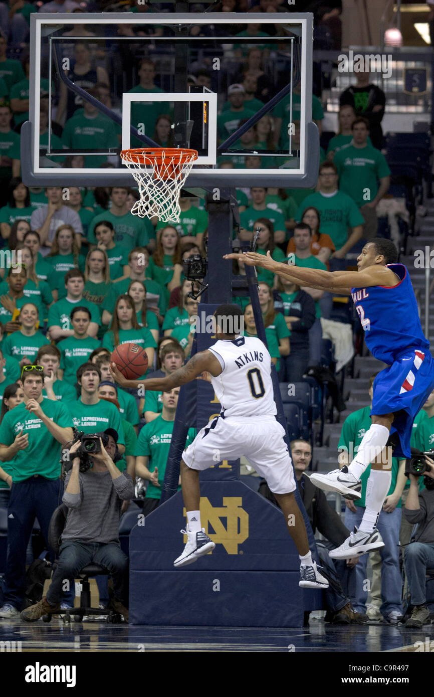 Feb. 11, 2012 - South Bend, Indiana, U.S - Notre Dame guard Eric Atkins ...