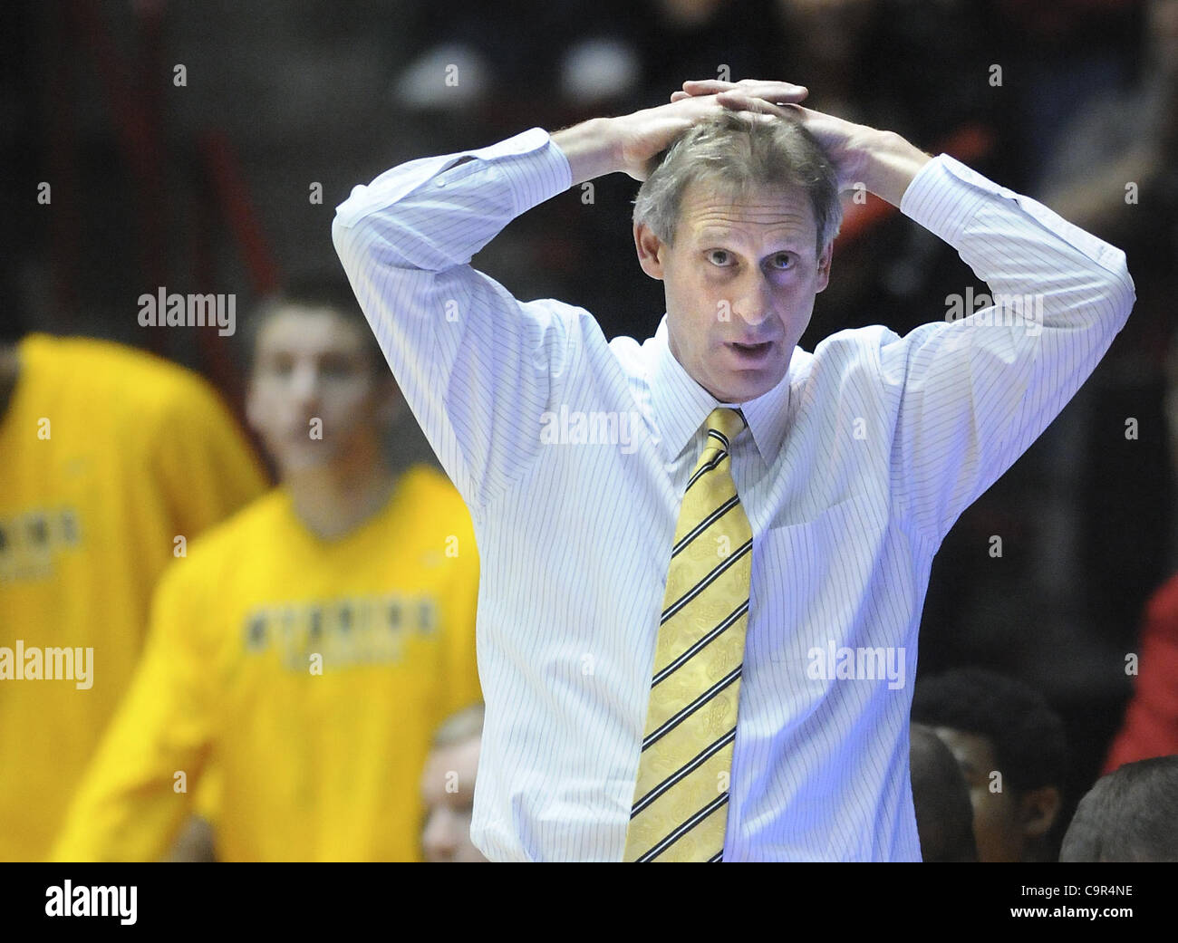 Feb. 11, 2012 - Albuquerque, NM, U.S. - Wyoming's coach Larry Shyatt ...