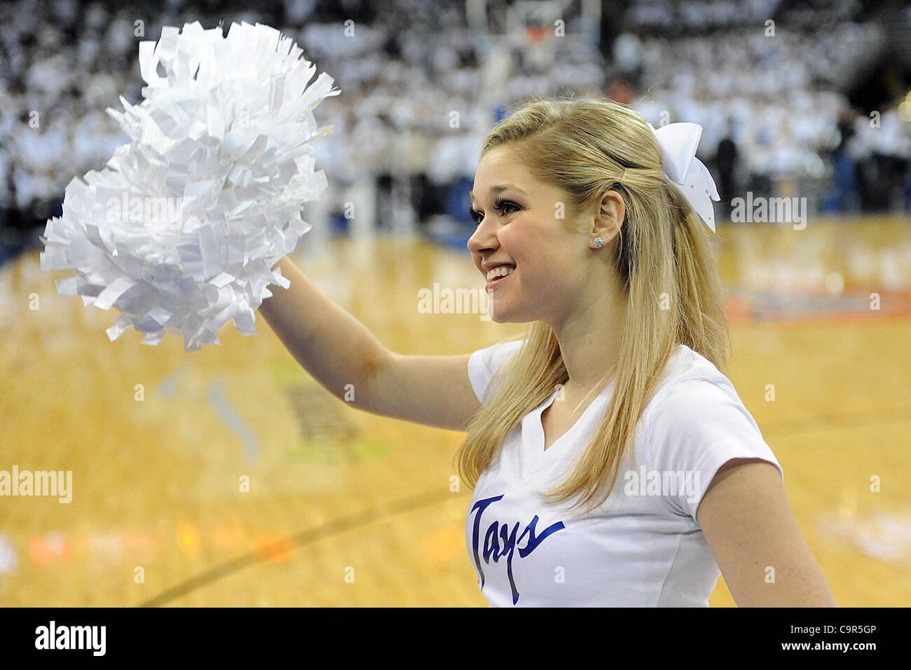 Feb. 11, 2012 - Omaha, Nebraska, U.S - Creighton cheerleaders perform ...