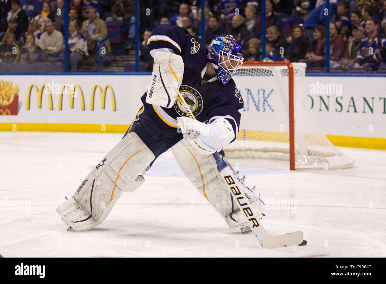 Feb. 11, 2012 - Saint Louis, Missouri, U.S - St. Louis Blues goalie ...