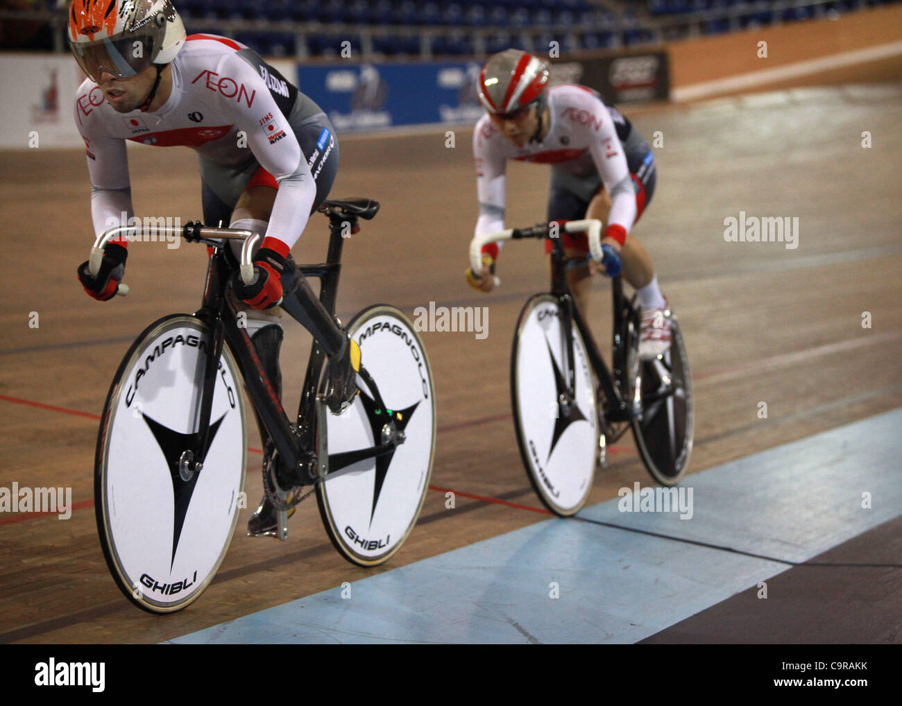 Feb. 12, 2012 - Carson, California, U.S. - Team Japan mens sprint rider ...