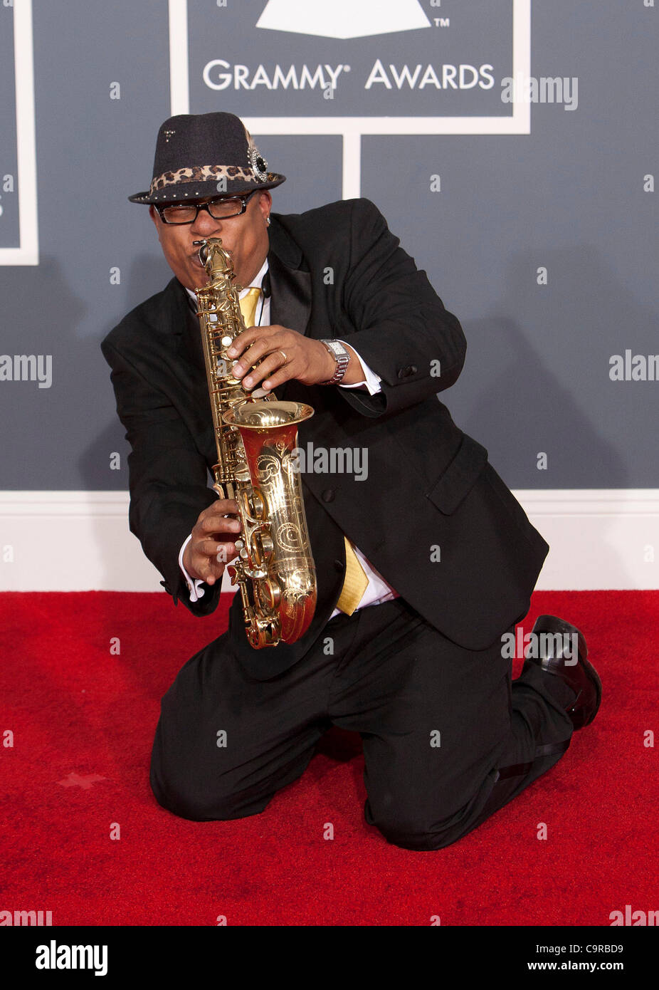 Sky Johnson on the red carpet of the 54th Annual Grammy Awards at the ...