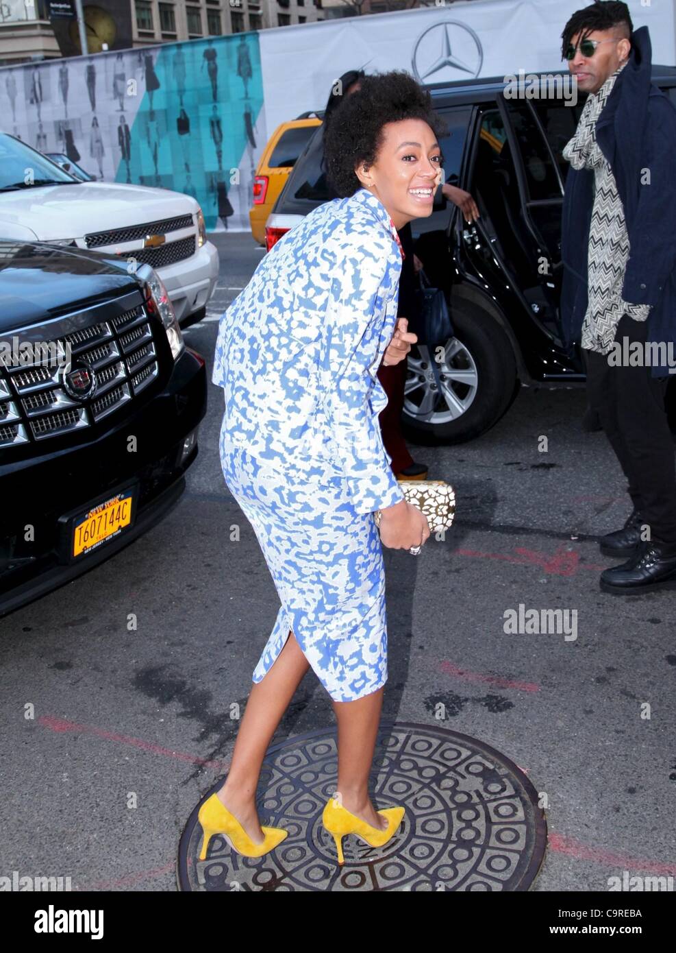 Solange Knowles out and about for Mercedes-Benz Fashion Week Candids ...