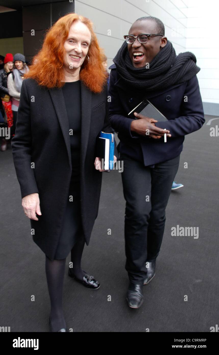 Grace Coddington in attendance for VERA WANG Fall/Winter 2012 Fashion ...