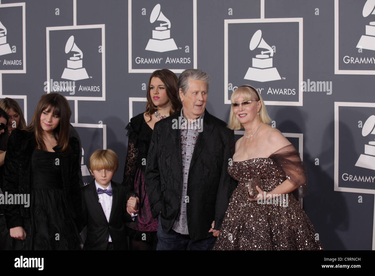 Feb. 12, 2012 - Los Angeles, California, U.S. - BRIAN WILSON and wife ...
