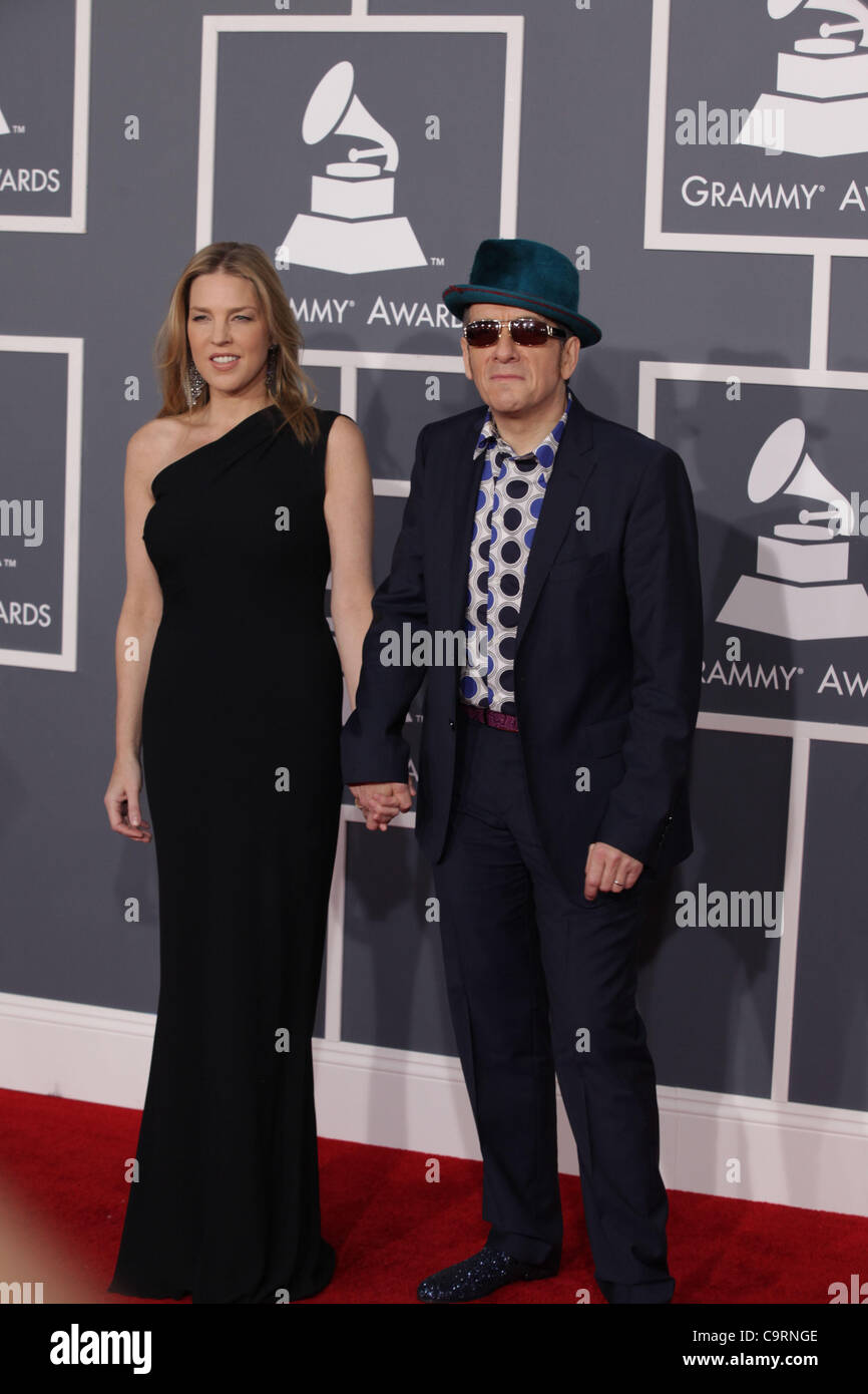 Feb. 12, 2012 - Los Angeles, California, U.S. - ELVIS COSTELLO and ...