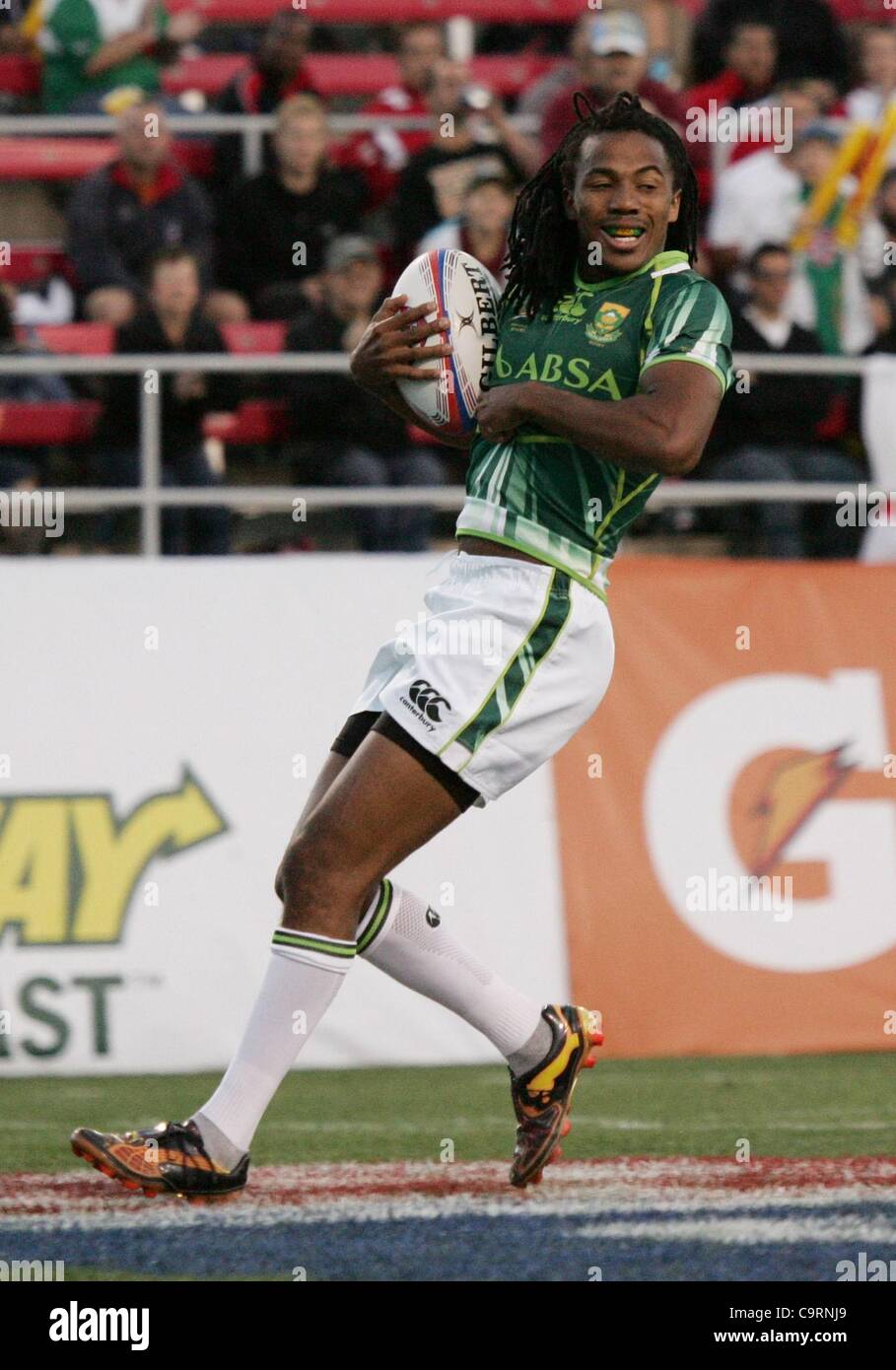 Cecil Afrika at a public appearance for 2012 USA Sevens Rugby ...