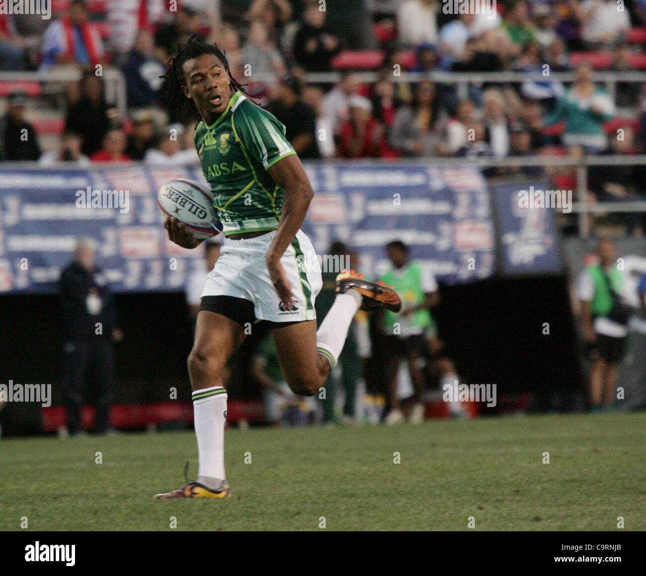 Cecil Afrika at a public appearance for 2012 USA Sevens Rugby ...