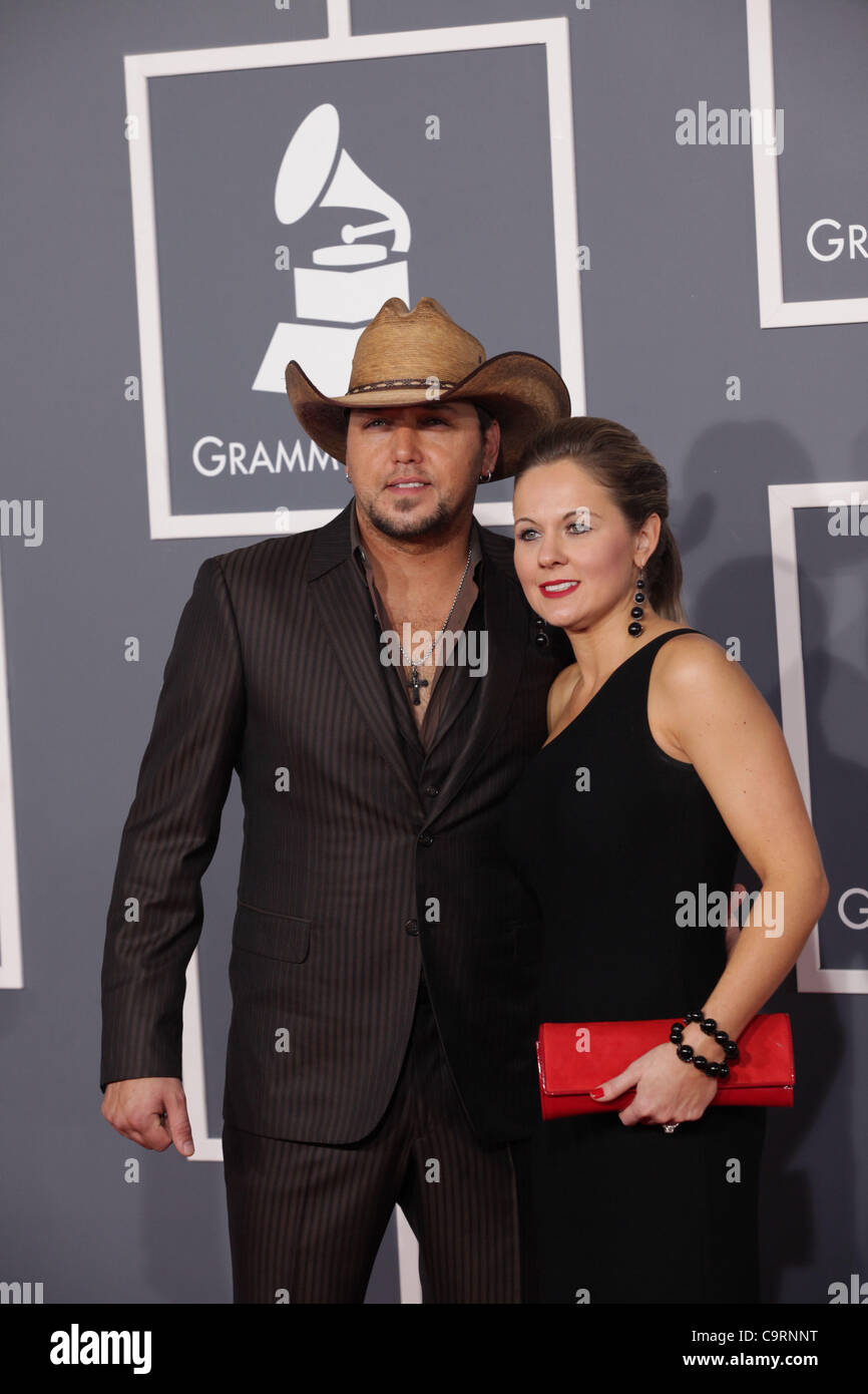 Feb. 12, 2012 - Los Angeles, California, U.S. - JASON ALDEAN and wife ...