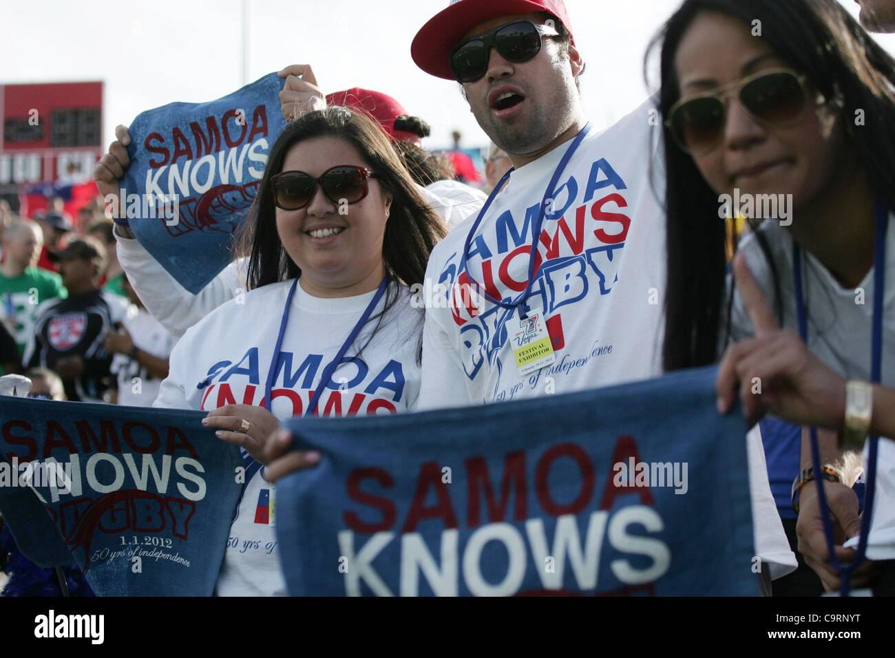 Samoan rugby fans at a public appearance for 2012 USA Sevens Rugby ...