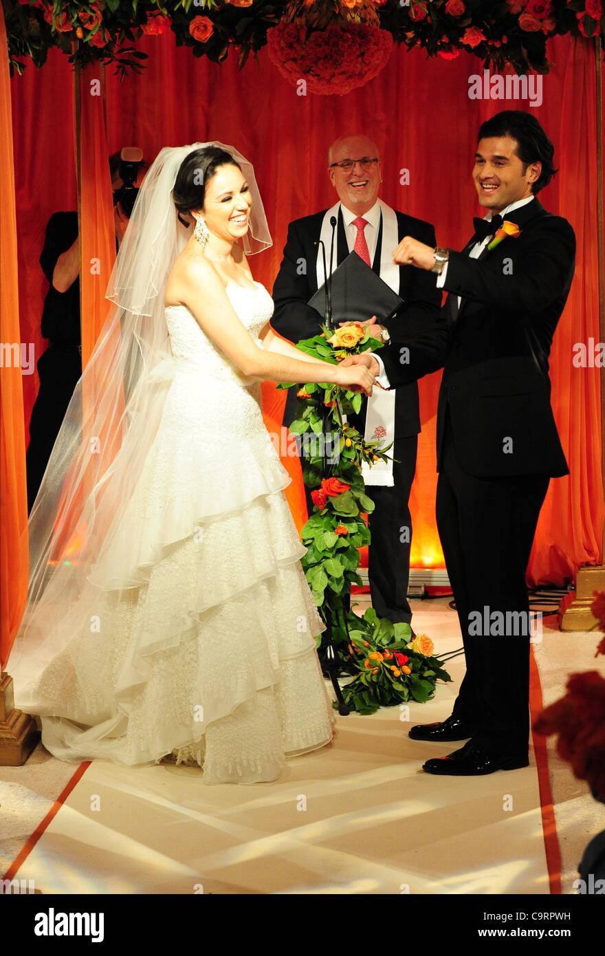 Feb. 14, 2012 - Manhattan, New York, U.S. - PAULA CUBERO and ENRIQUE ...