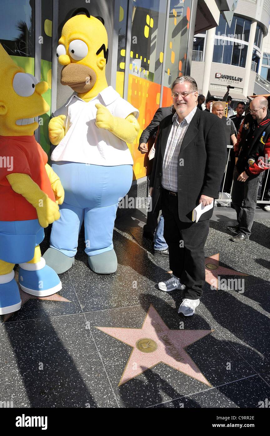 Bart Simpson character, Homer Simpson character, Matt Groening at the ... Bart Simpson character, Homer Simpson character, Matt Groening at the ...