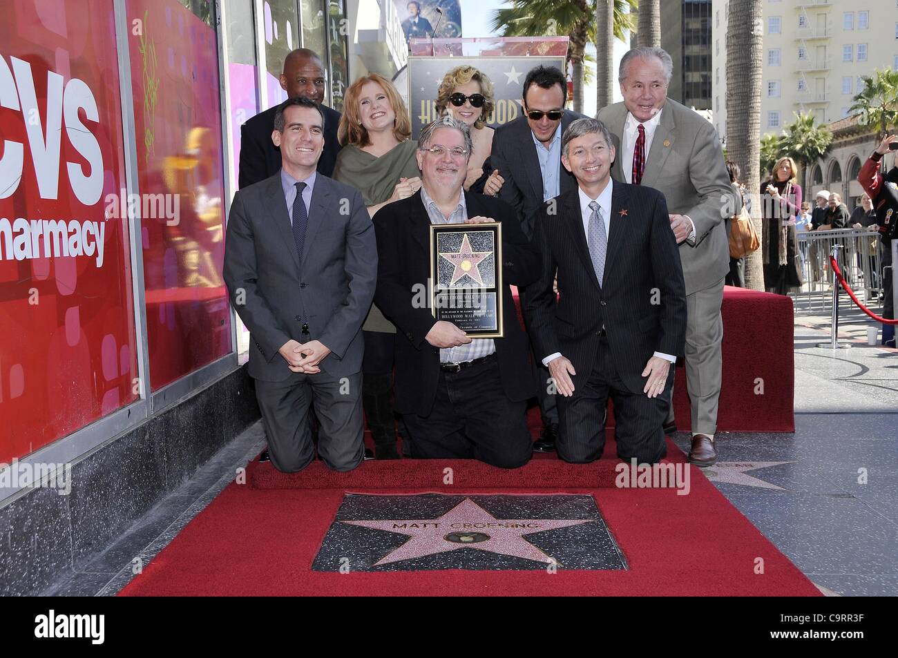 Eric Garcetti, Marty Shelton, Nancy Cartwright, Matt Groening, Yeardley ...