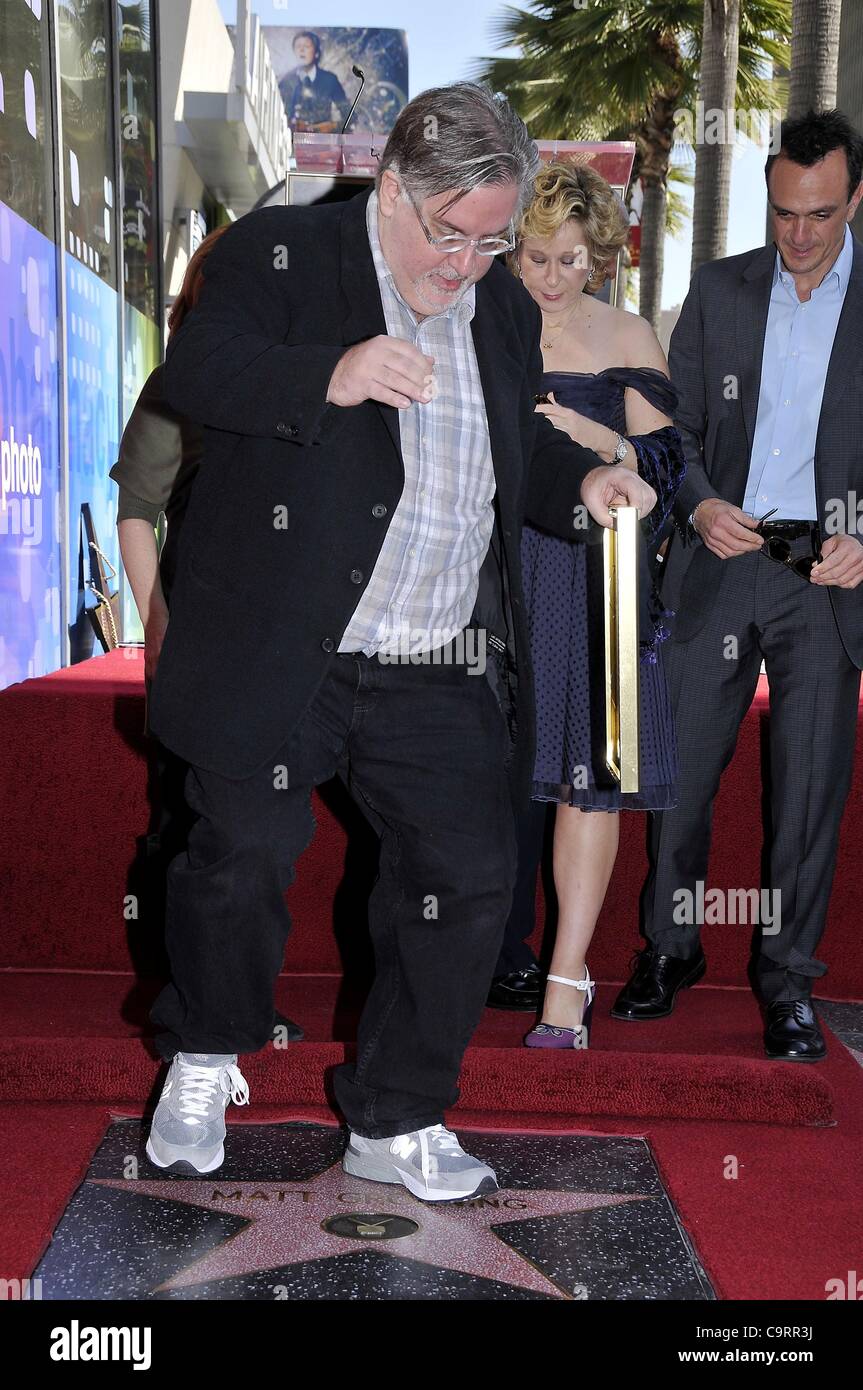 Matt Groening, Yeardley Smith, Hank Azaria at the induction ceremony ...