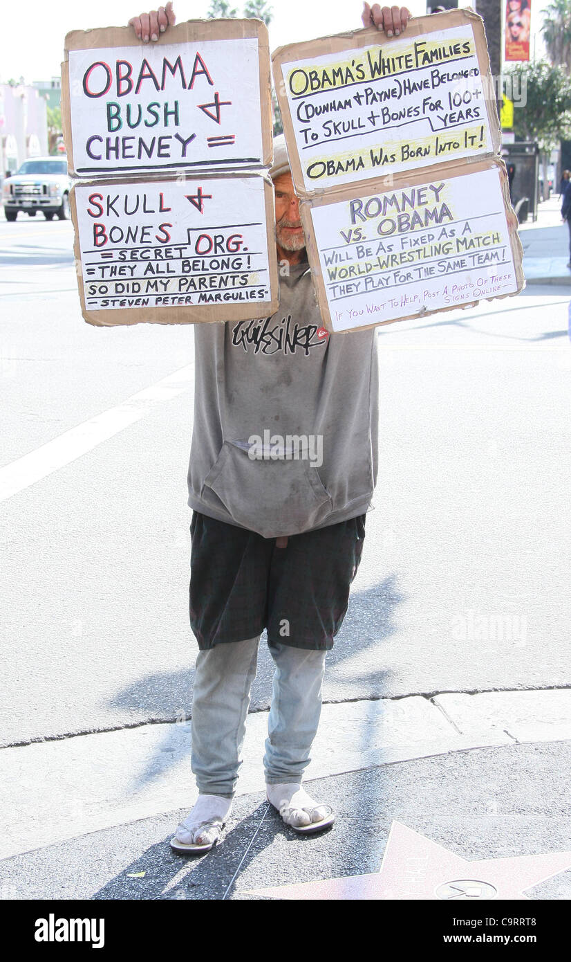 MAN WITH SIGN MEN WITH SIGNS ON HOLLYWOOD BOULEVARD HOLLYWOOD LOS ...