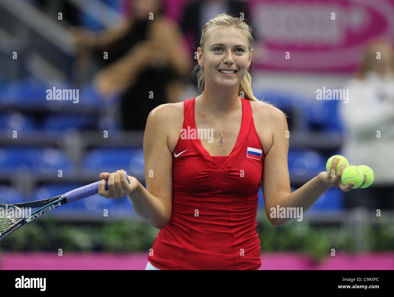 February 04,2012. Moscow,Russia. Pictured: Russian tennis star Maria ...