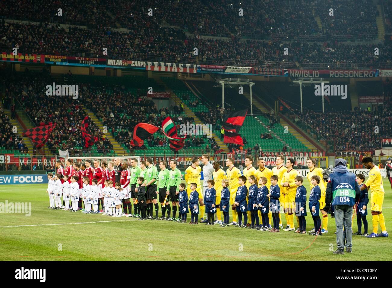 Two team group line-up, FEBRUARY 15, 2012 - Football / Soccer : UEFA ...