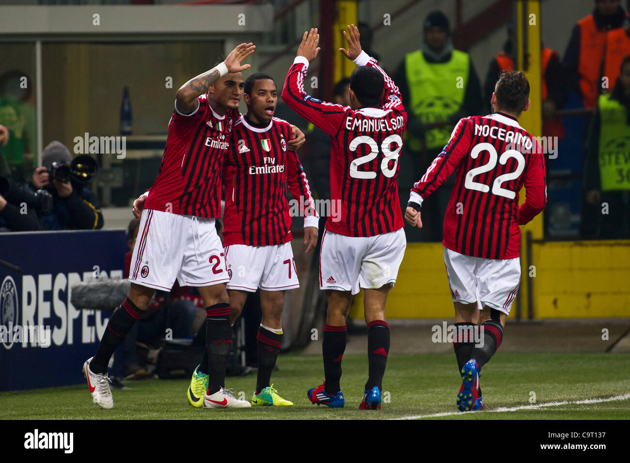 Milan team group, FEBRUARY 15, 2012 - Football / Soccer : Robinho of AC ...