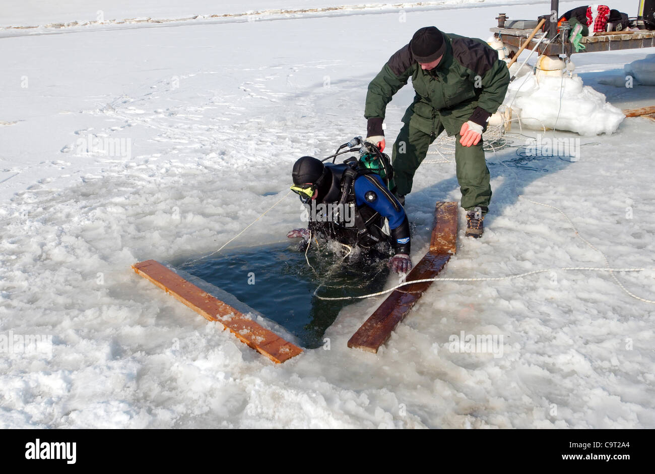 Ice diving in black sea hi-res stock photography and images - Alamy