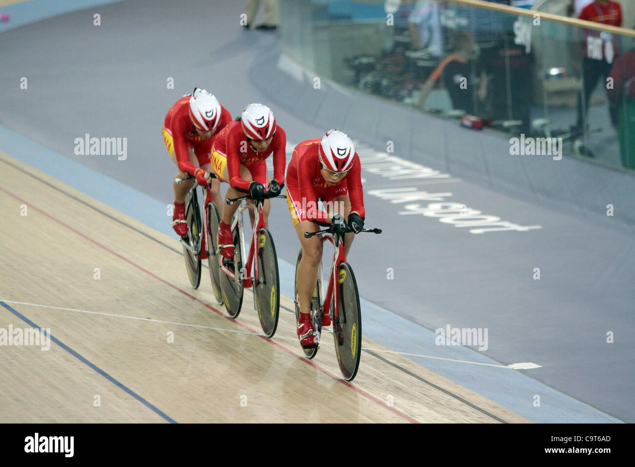 UCI Track Cycling World Cup Team Pursuit In London's Olympic Velodrome ...