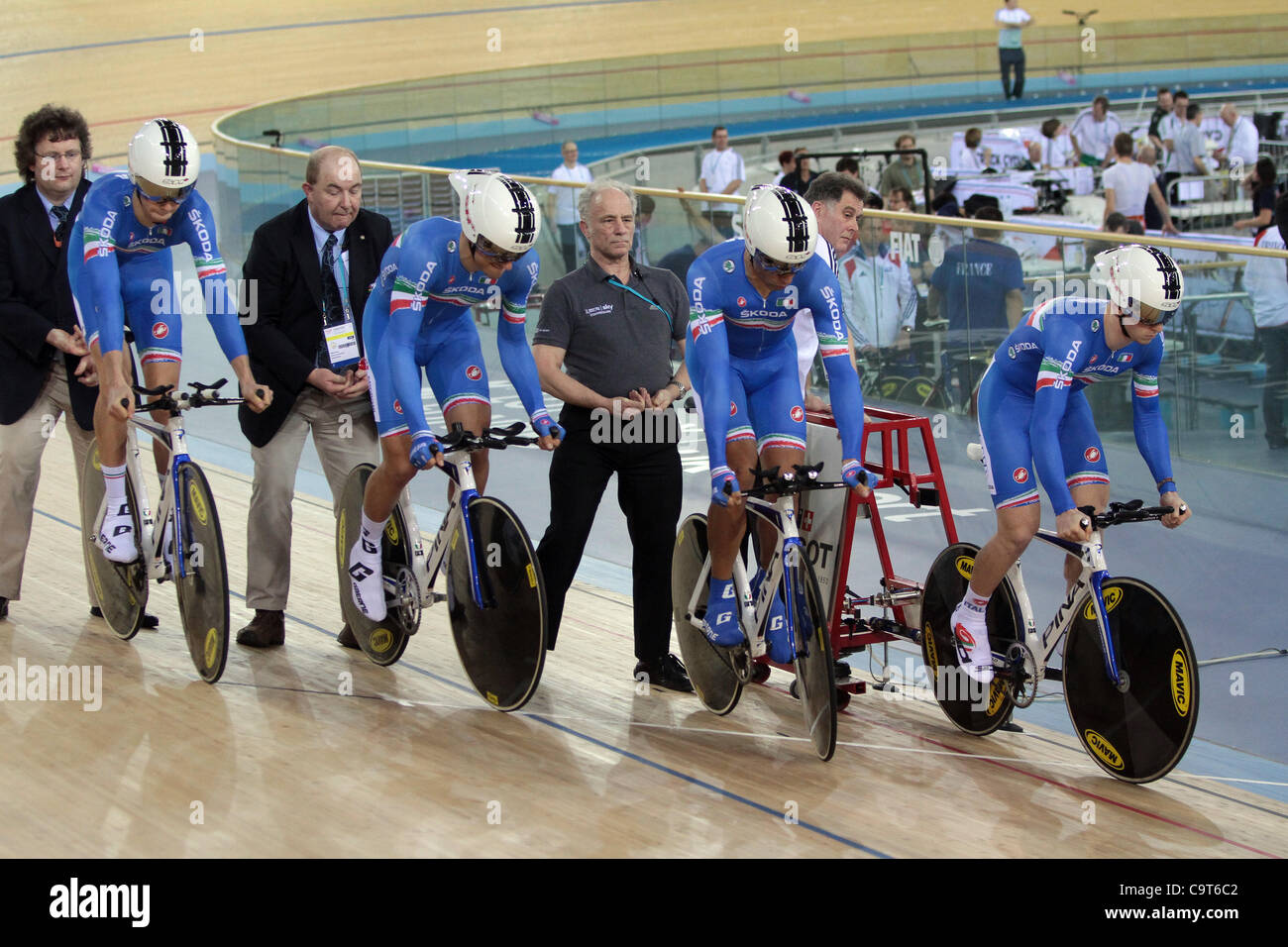UCI Track Cycling World Cup Team Pursuit In London's Olympic Velodrome ...