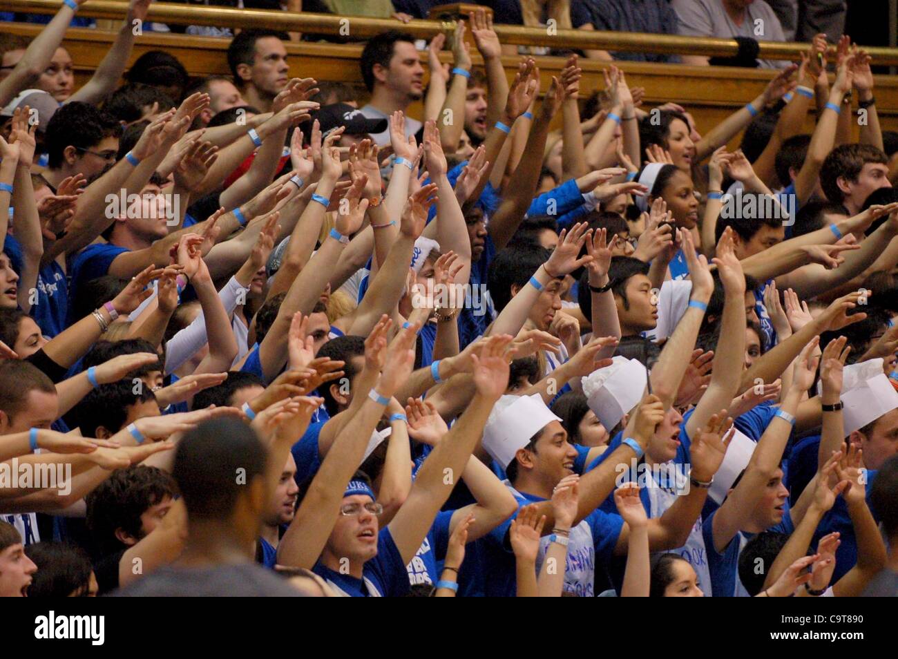 Feb. 16, 2012 - Durham, North Carolina, U.S - The Cameron Crazies cheer ...