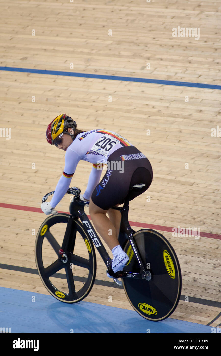 18.02.2012 London England. Miriam Welte (GER) in action during the ...