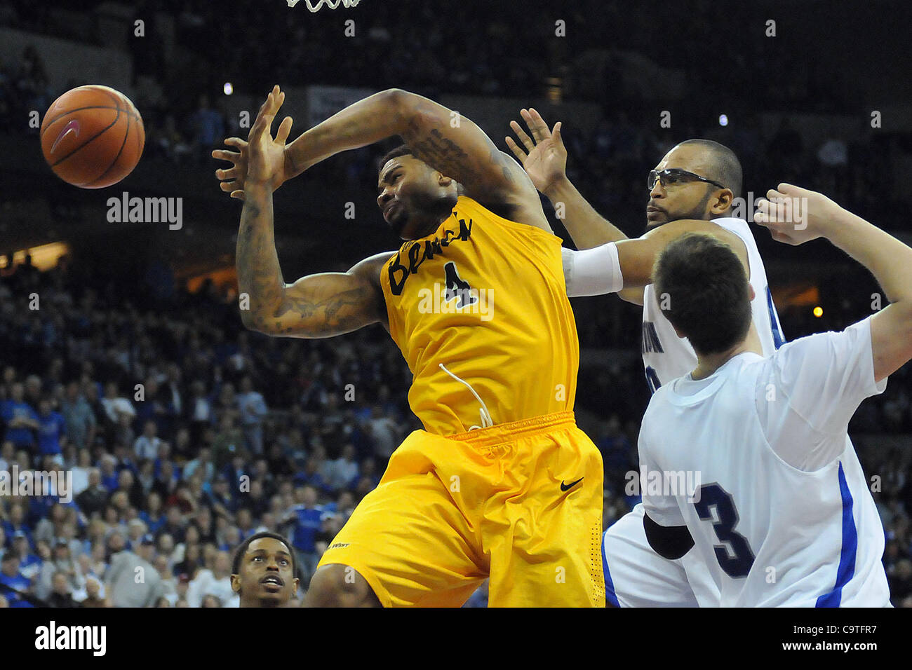 Feb. 18, 2012 - Omaha, Nebraska, U.S - Long Beach State forward Eugene ...