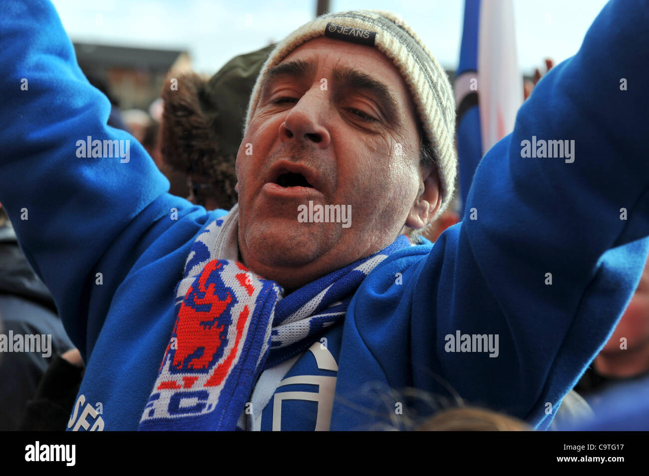 Football Scotland Fans Shouting High Resolution Stock Photography and ...