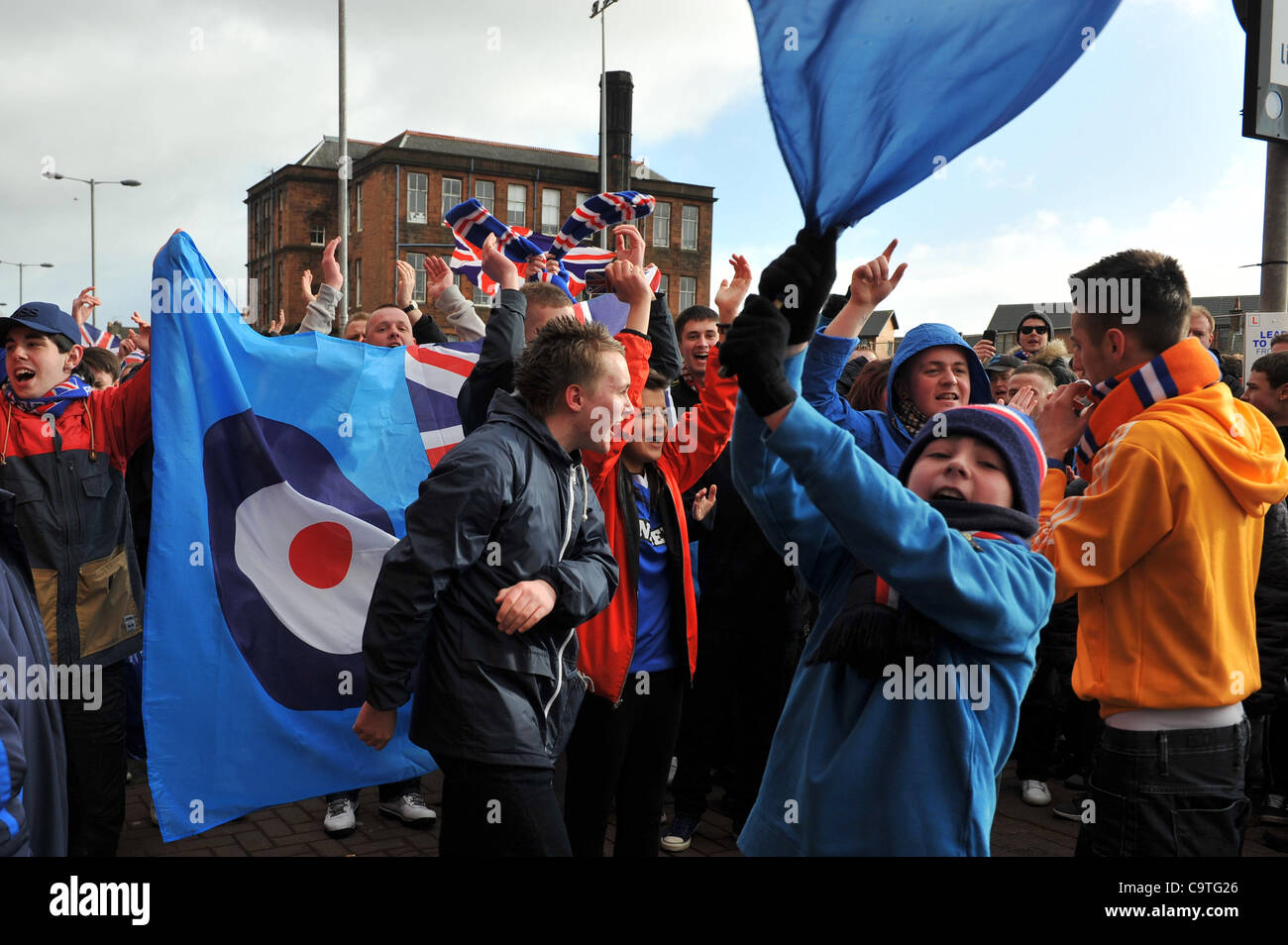Football Scotland Fans Shouting High Resolution Stock Photography and ...