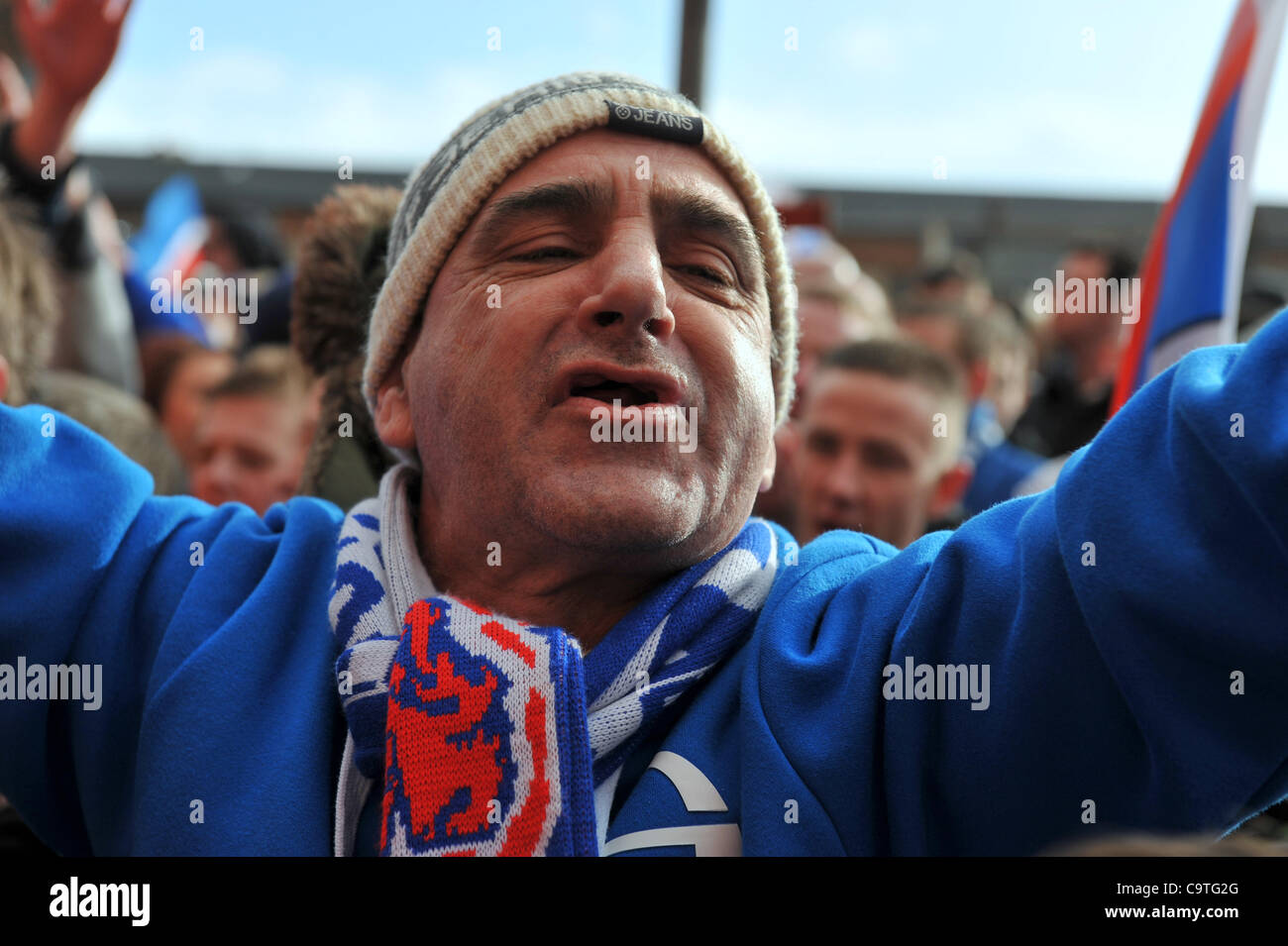 Football Scotland Fans Shouting High Resolution Stock Photography and ...