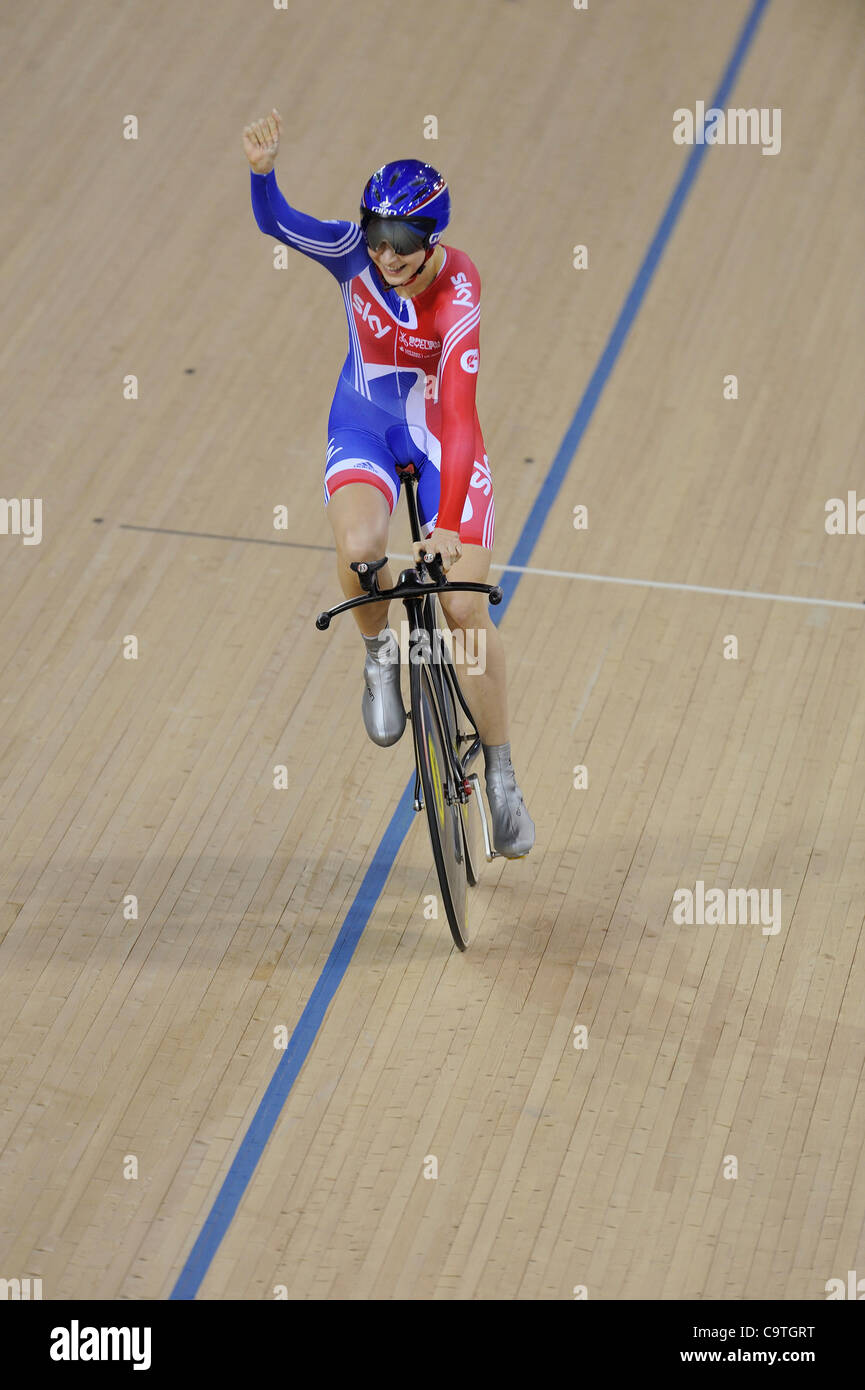 London, England, 12-02-18. Joanna ROWSELL (GBR) celebrates victory in ...