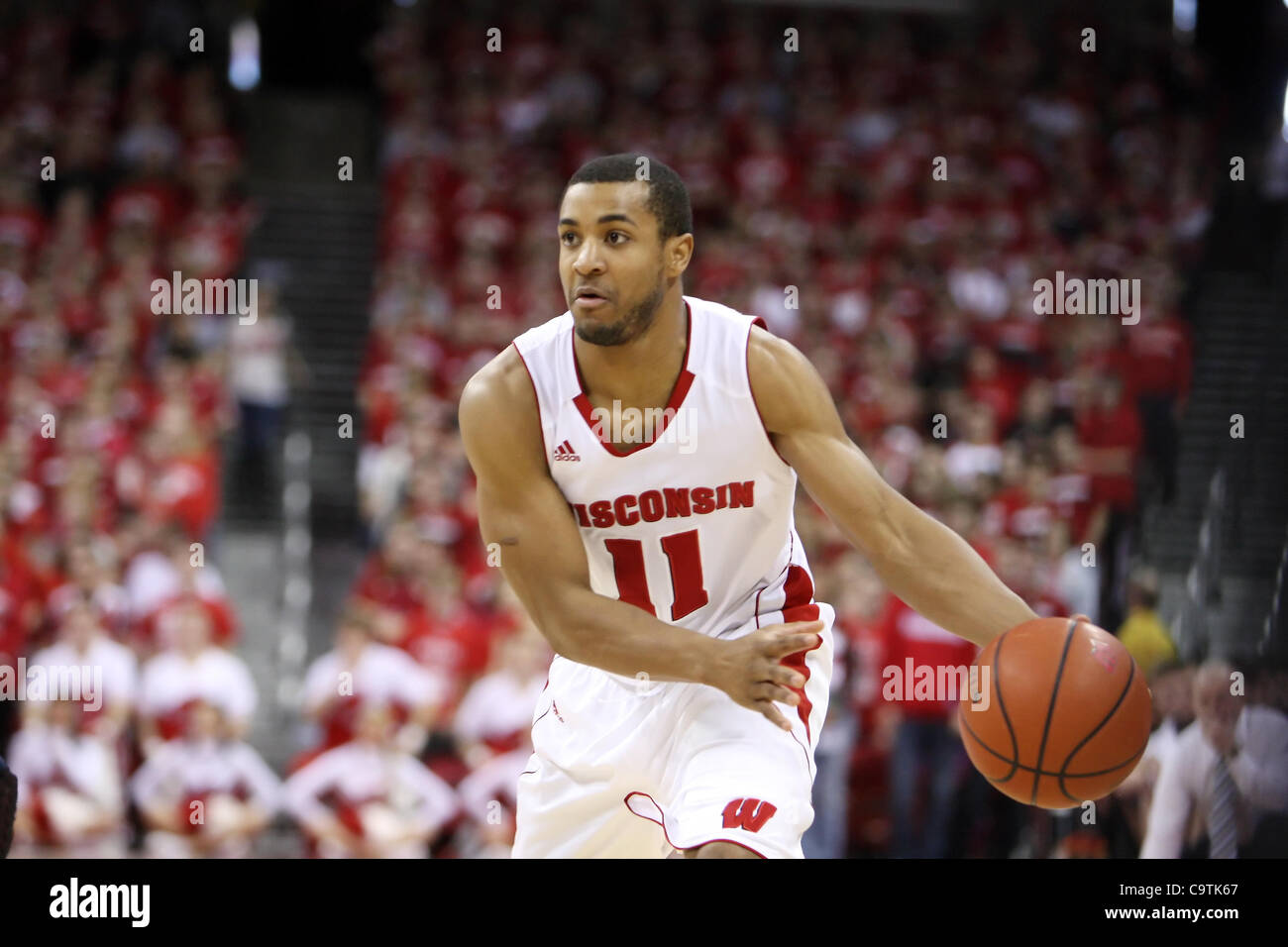 Feb. 19, 2012 - Madison, Wisconsin, U.S - Wisconsin guard Jordan Taylor ...