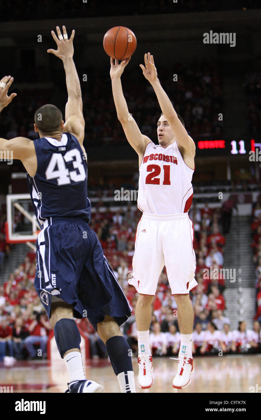 Feb. 19, 2012 - Madison, Wisconsin, U.S - Wisconsin guard Josh Gasser ...