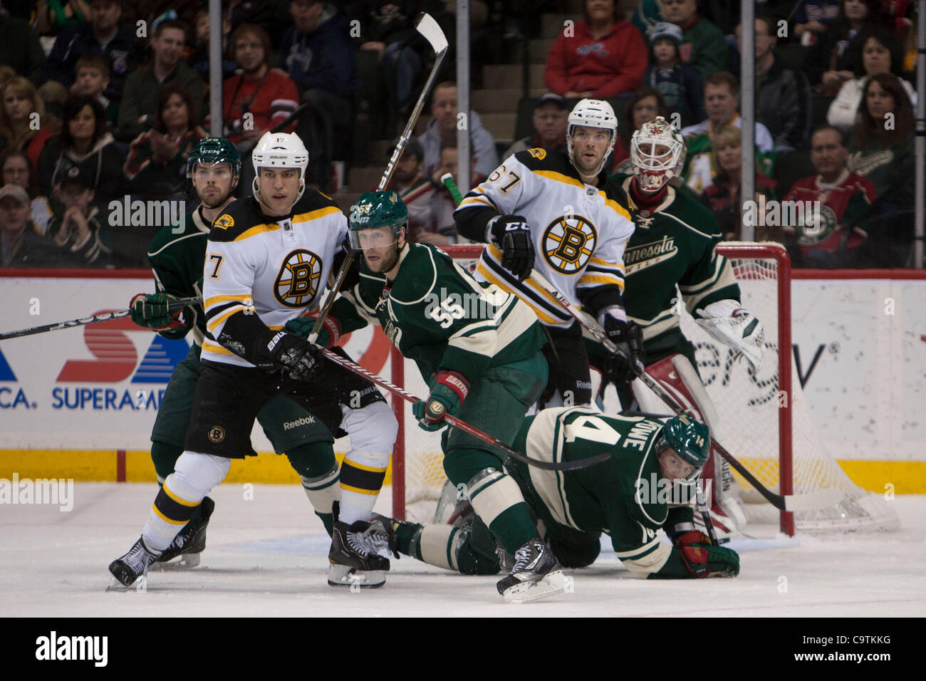 Feb. 19, 2012 - St. Paul, Minnesota, U.S - Minnesota Wild goalie Niklas ...