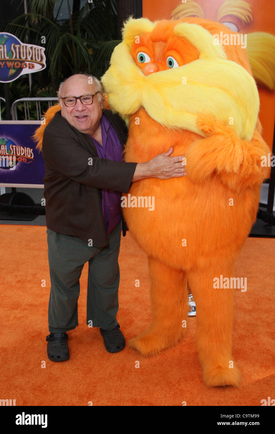 DANNY DEVITO & THE LORAX DR. SEUSS' THE LORAX. WORLD PREMIERE UNIVERSAL CITY LOS ANGELES ...