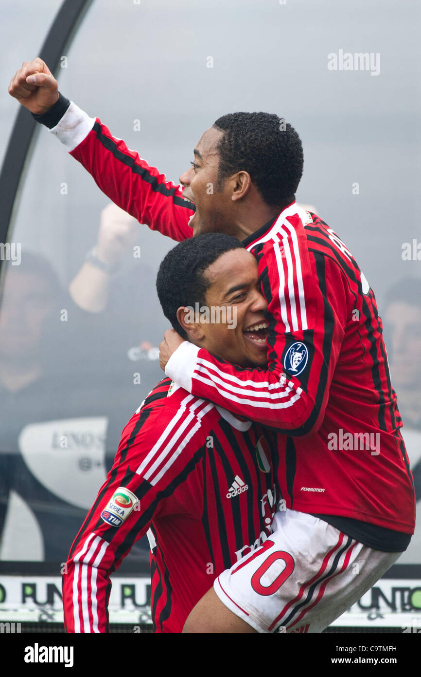 (L-R) Urby Emanuelson, Robinho (Milan), FEBRUARY 19, 2012 - Football ...